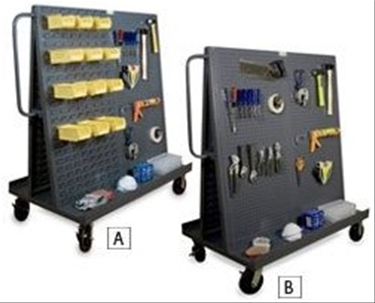 DURHAM A-FRAME TRUCK WITH LOUVERED & PEGBOARD PANELS | Bench-Tek Solutions