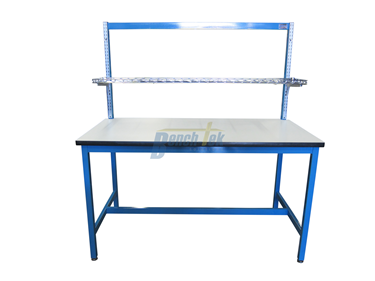 Modular Slotted Wire Riser Shelf Workbench | Bench-Tek Solutions