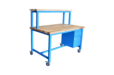 Maple Butcher top Mobile Workbench with Riser