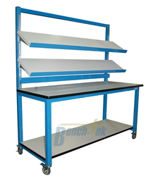 Tilt/Adjustable Cantilever Riser Shelf Workbench | Bench-Tek Solutions
