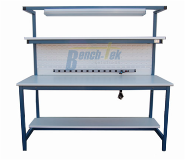 Workbench with Full Louvered Panel | Bench-Tek Solutions