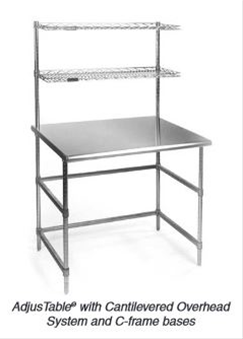 Eagle Adjustable Work Surface System with Cantilevered Overhead System ...