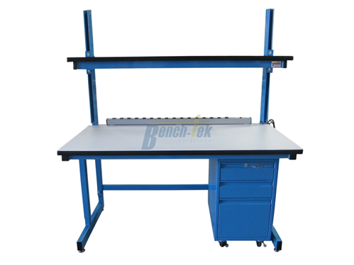 Adjustable Leg Modular Unistrut Cantilever Workbench | Bench-Tek Solutions