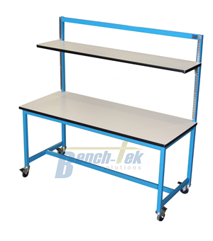 Slotted Modular Single Riser Shelf Workbench | Bench-Tek Solutions