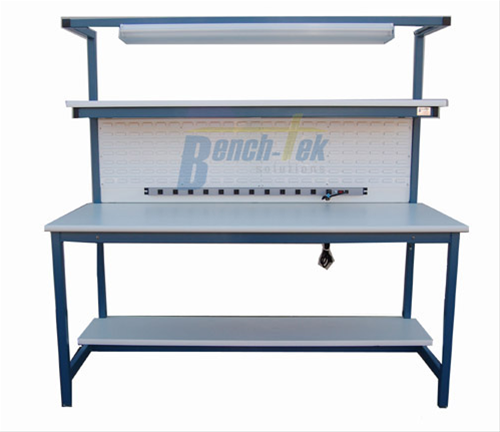 Workbench with Full Louvered Panel | Bench-Tek Solutions